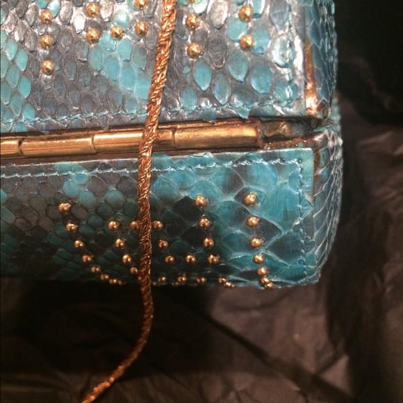Versace | Bags | Gianni Versace Embellished Python Clutch Bag | Poshmark